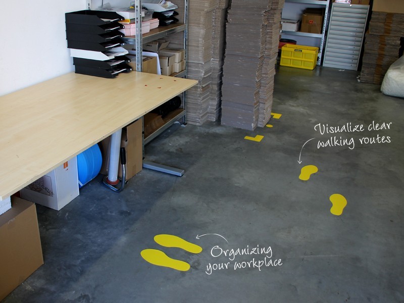 5S floor marking footprints (set) - TnP Visual Workplace