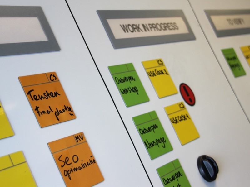 Scrum whiteboard magnet - Large (blue) - TnP Visual Workplace