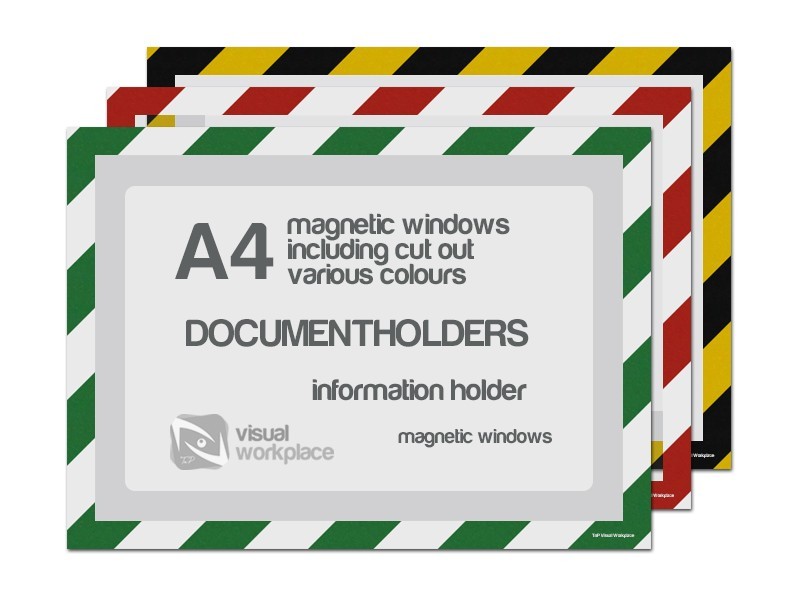 Magnetic windows A4 incl. cut out (various colours) - TnP Visual Workplace