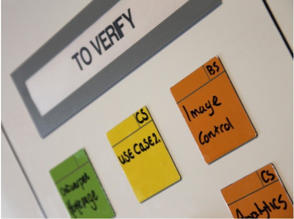 Scrum whiteboard magnet - Large (purple) - TnP Visual Workplace